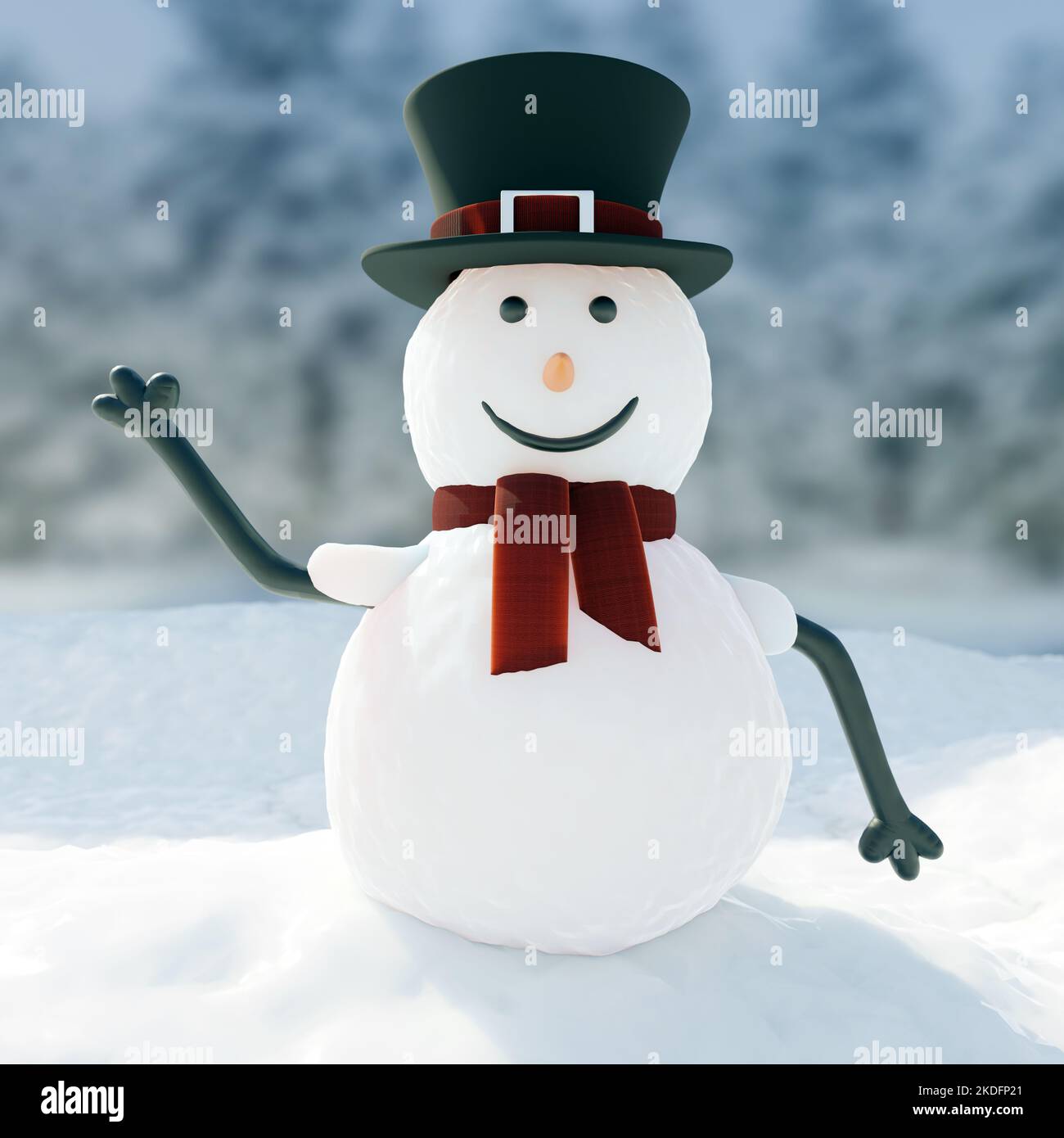 Happy snowman hi-res stock photography and images - Alamy