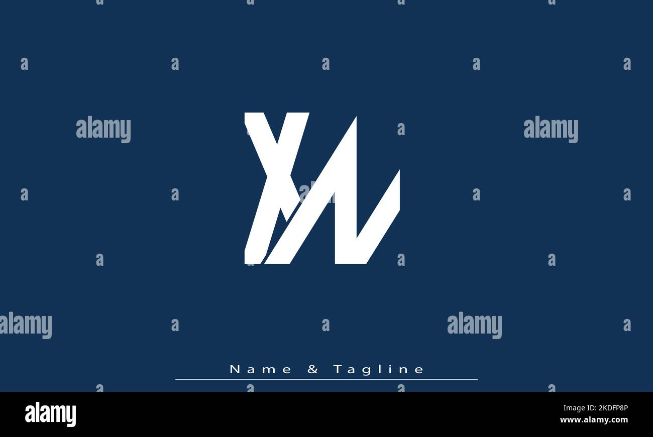 Alphabet letters Initials Monogram logo XN , NX Stock Vector Image ...