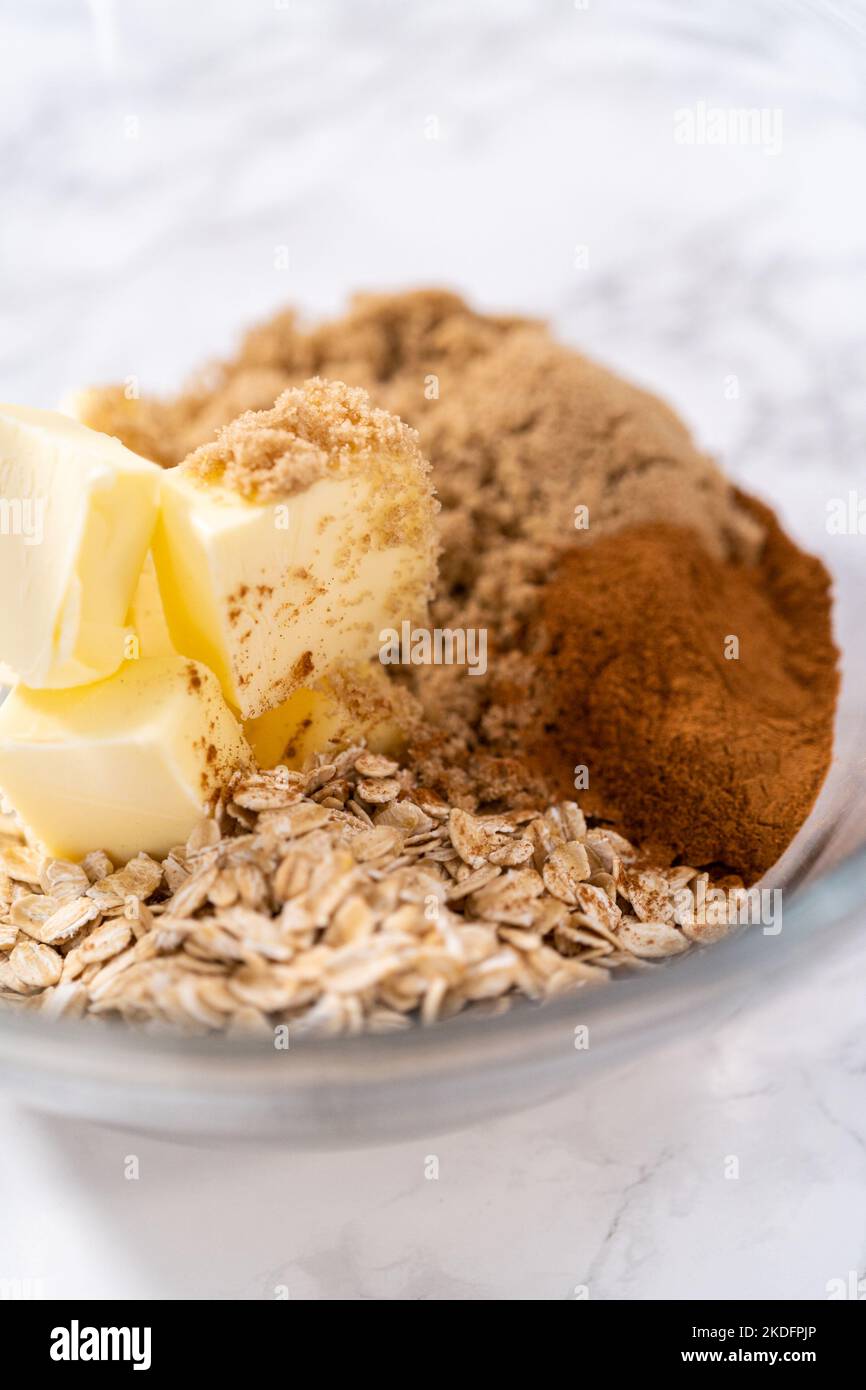 Cinnamon Dessert Pizza Stock Photo - Alamy