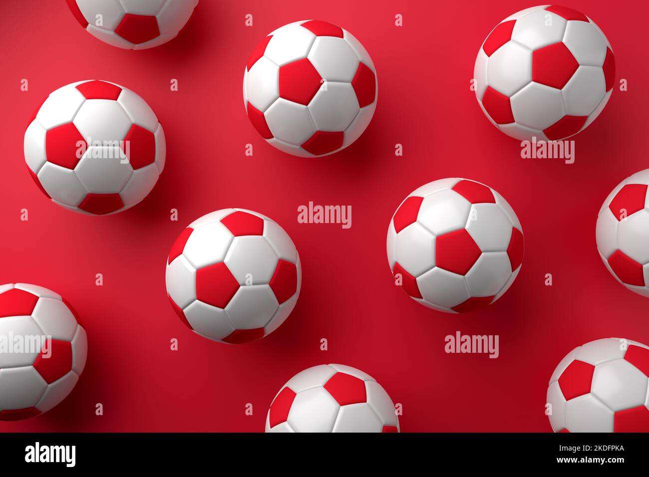3d rendering football balls hi-res stock photography and images - Alamy