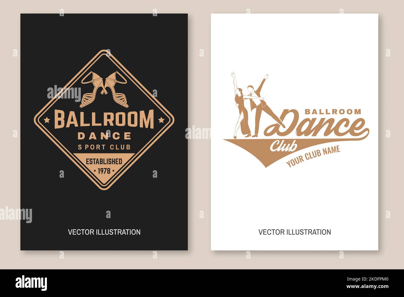 Set of Ballroom dance sport club flyer, brochure, banner, poster ...