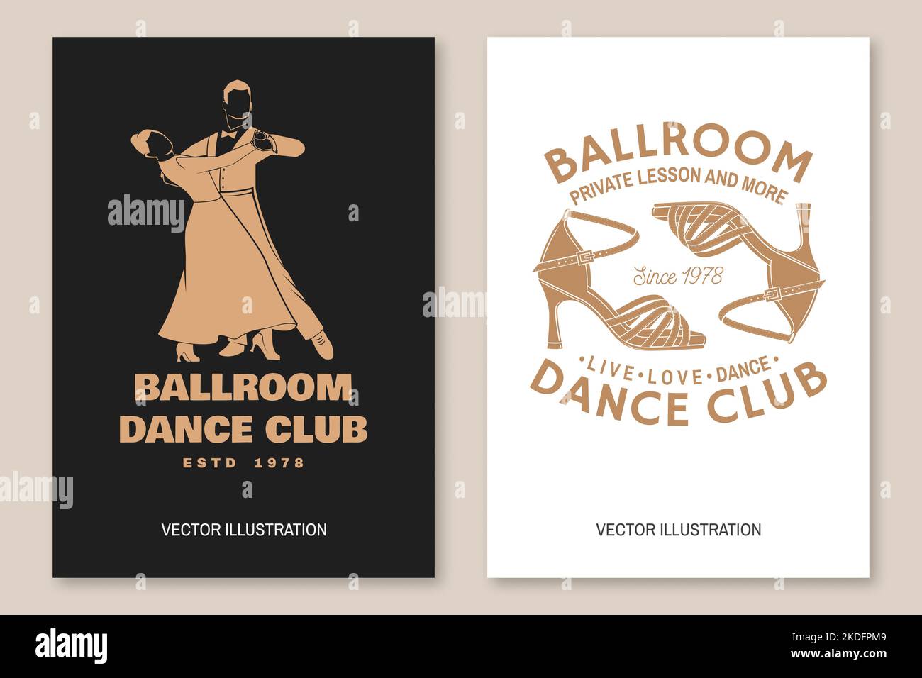 Set of Ballroom dance sport flyer, brochure, banner, poster. Concept ...