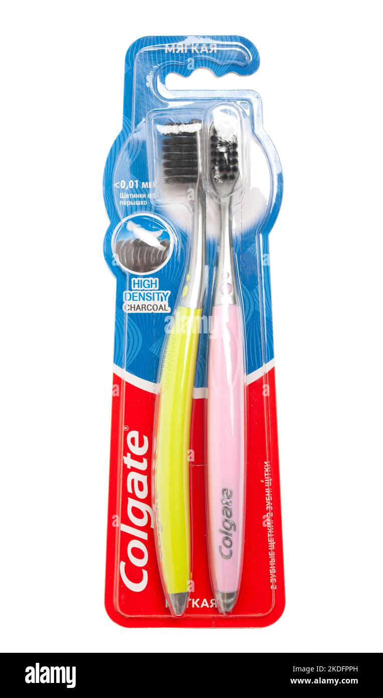 Moscow, Russia, November 06,2022: Colgate high density charcoal two ...