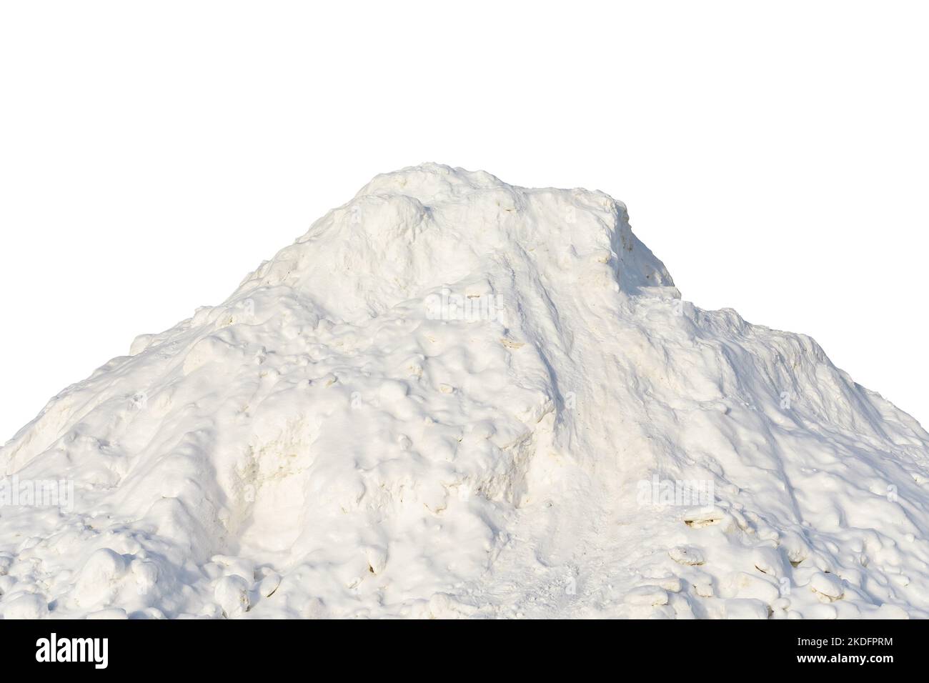 Large pile of snow with mud on white background Stock Photo - Alamy