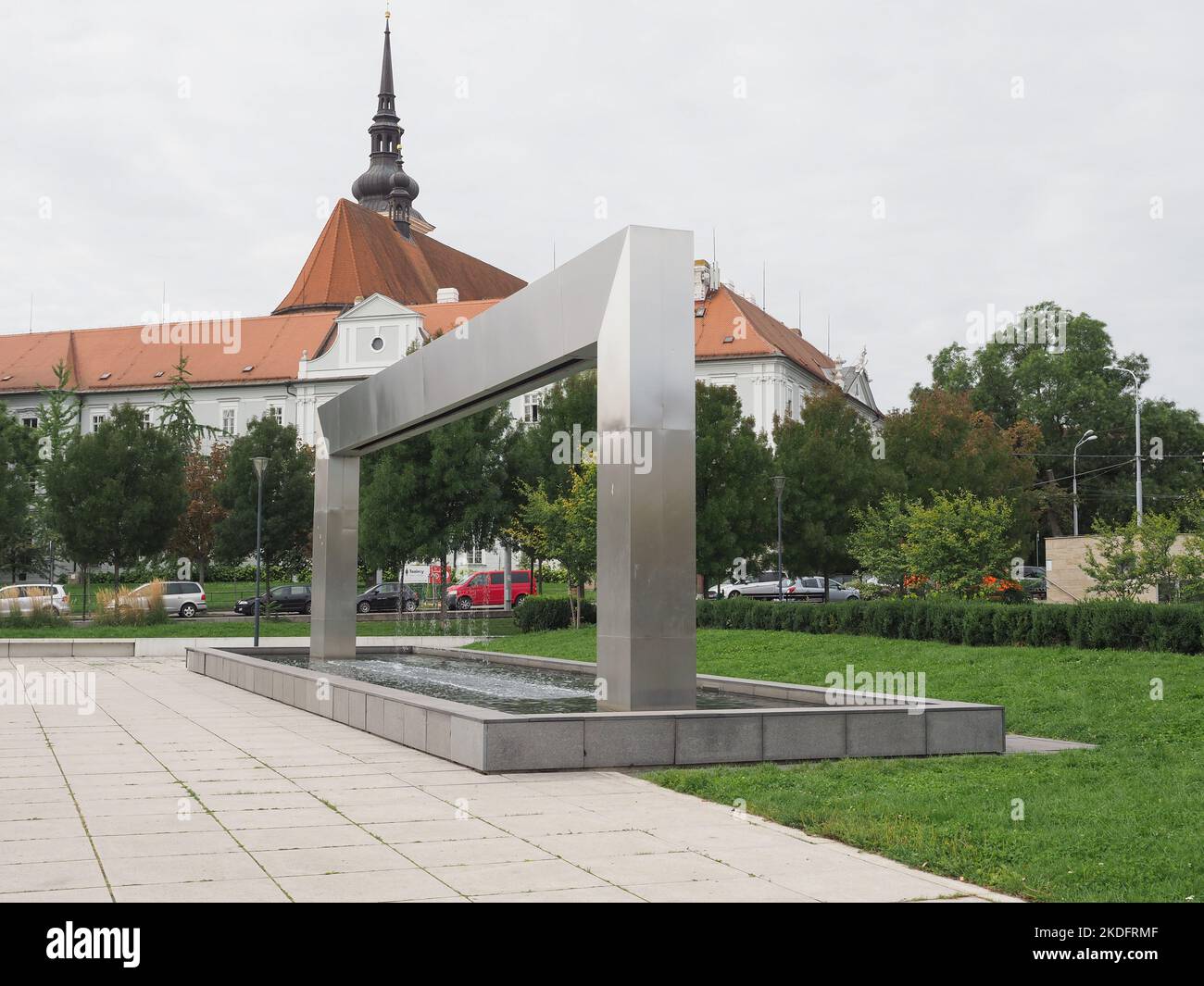 BRNO, CZECH REPUBLIC - CIRCA SEPTEMBER 2022: Light fountain in front of ...