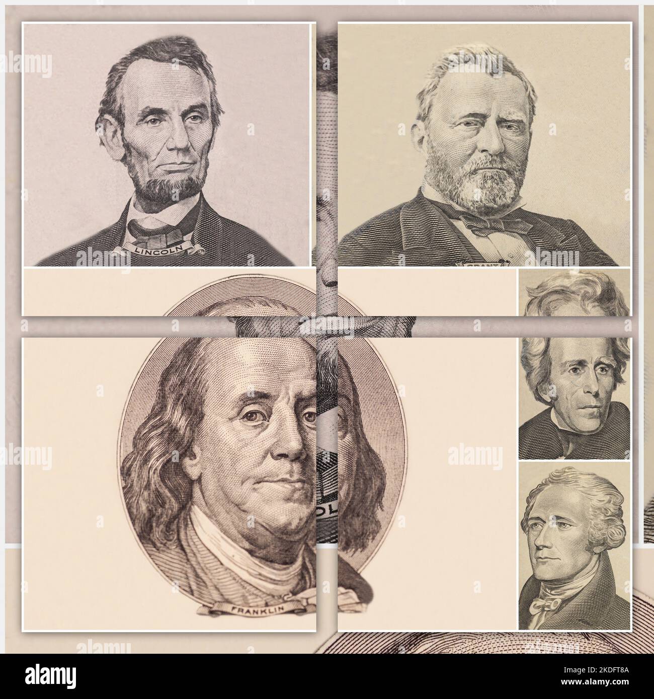Banner with Portrait Presidents Of The United States Stock Photo - Alamy