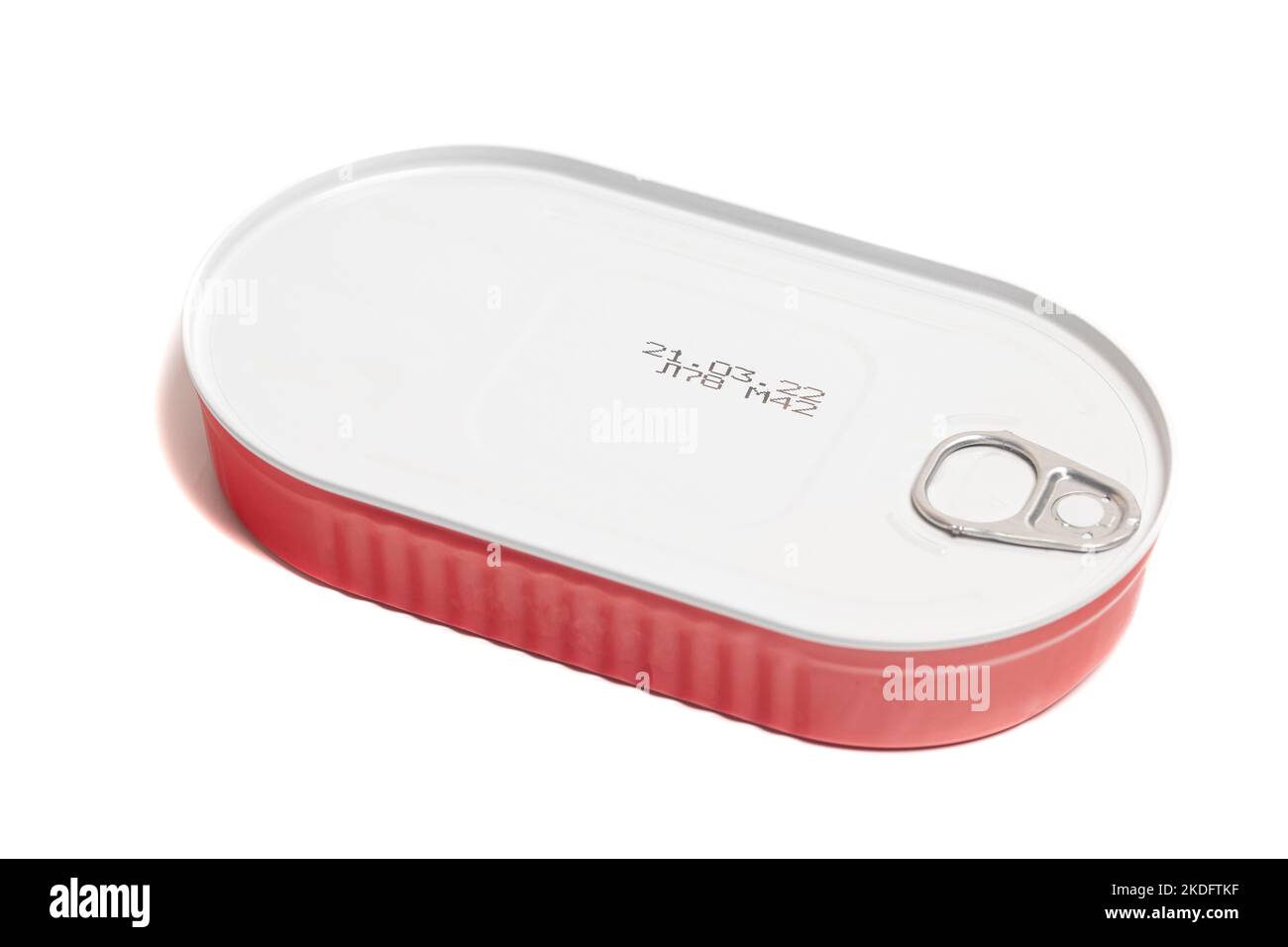 Tin Can Isolated on White Background, top view Stock Photo - Alamy