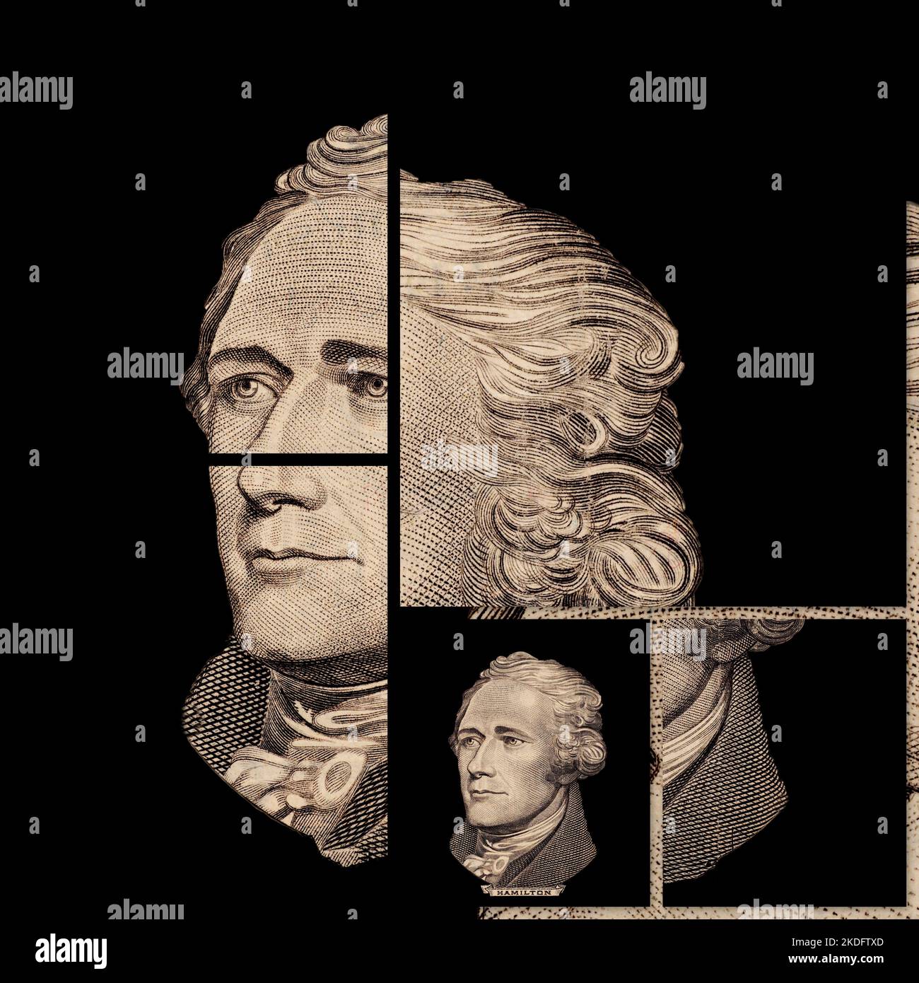 Banner with Portrait of U.S. president Alexander Hamilton Stock Photo ...