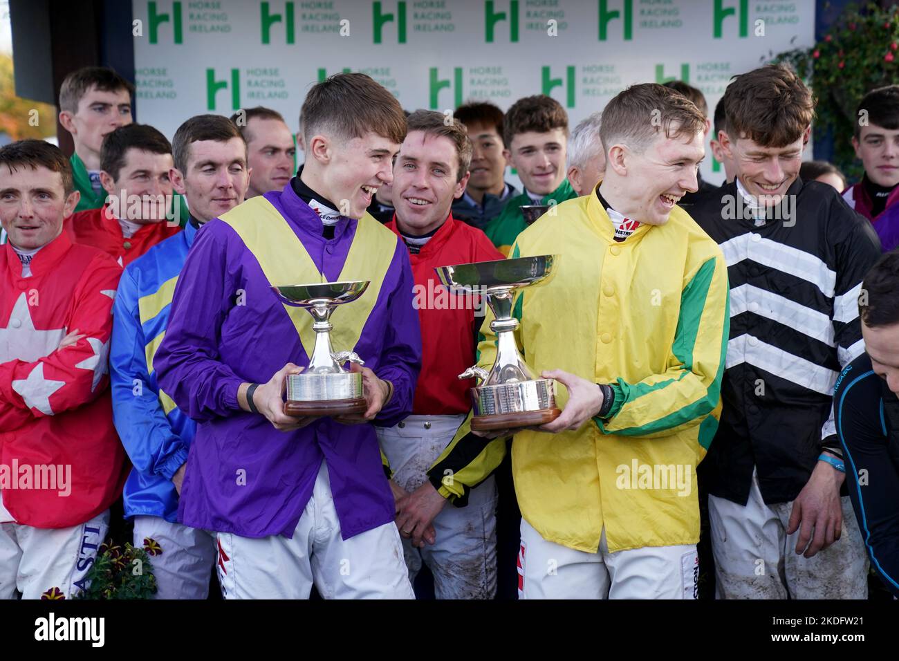 Champion flat season jockey Colin Keane (right) and apprentice flat ...