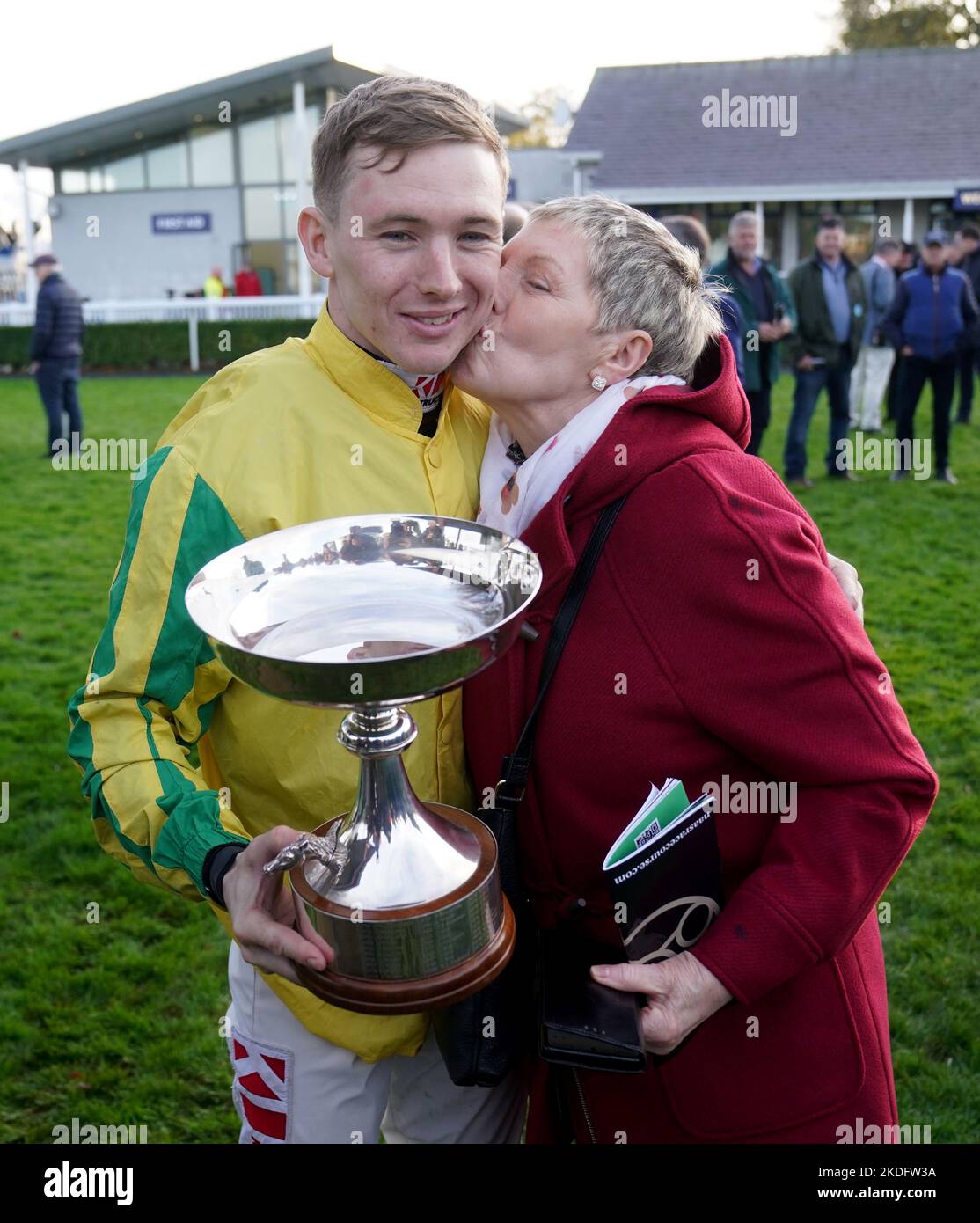 Champion flat season jockey Colin Keane with his mother Esther and his ...