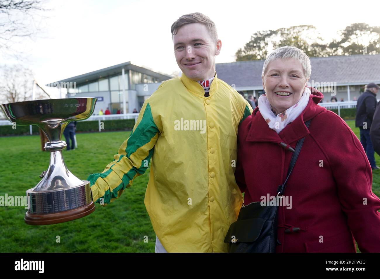 Champion flat season jockey Colin Keane with his mother Esther and his ...