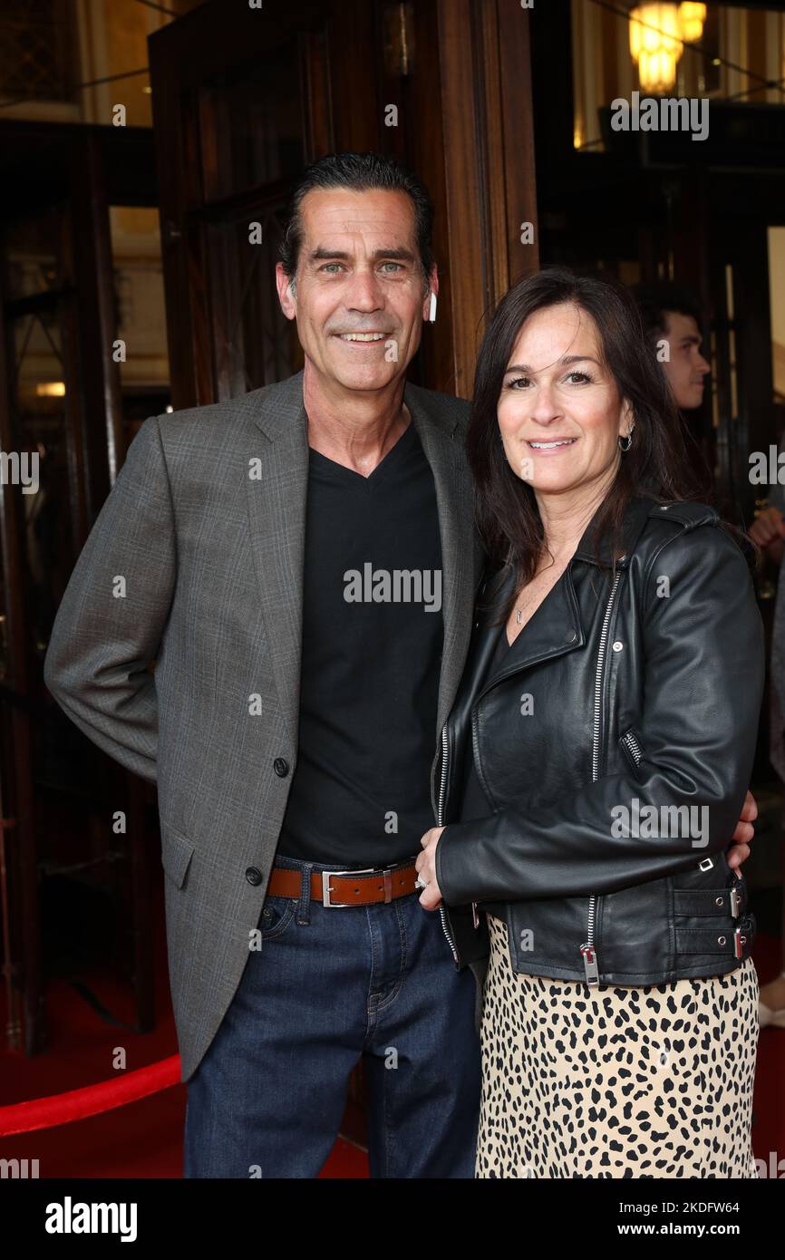 Guests (please complete names) attend Grease press night at Dominion ...