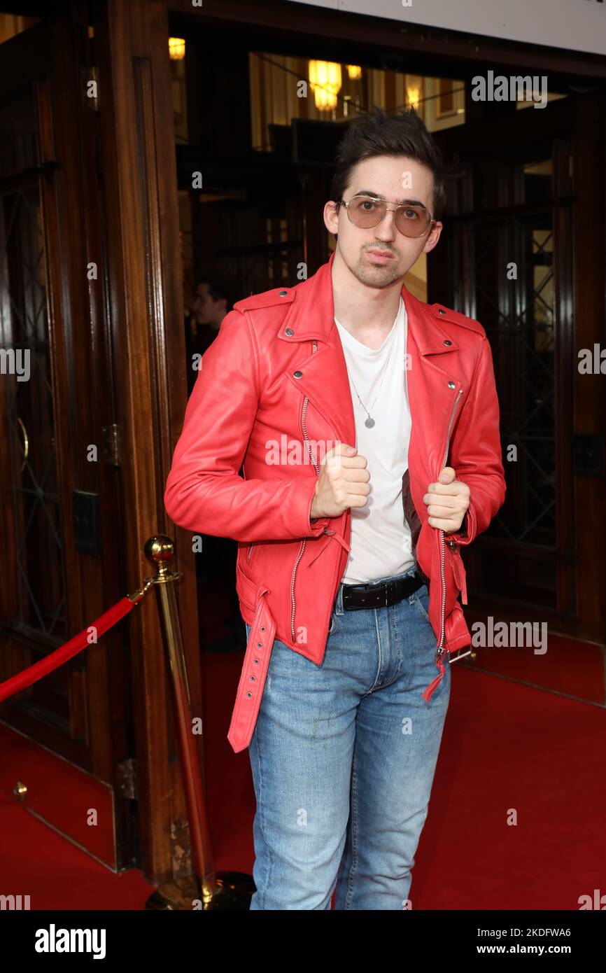 Michael Joseph Hardwick attends Grease press night at Dominion Theatre ...