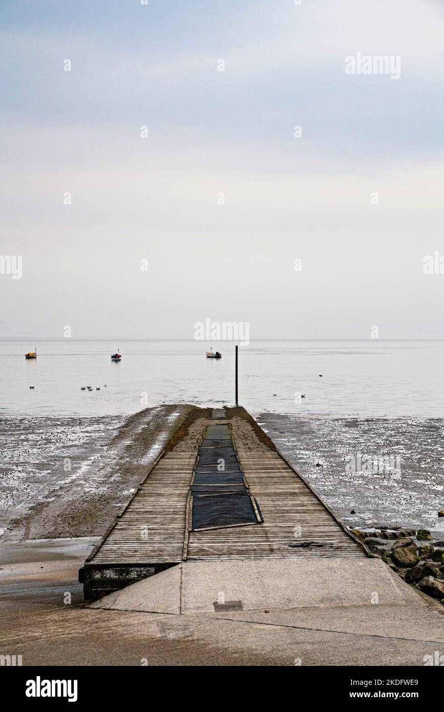 Boat launching area, Morecambe, Lancashire, UK Stock Photo - Alamy