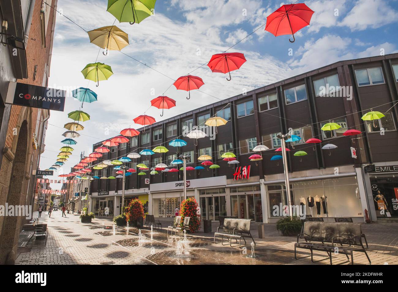 Viborg, Denmark, july 2018: People walk in Denmark Stock Photo - Alamy