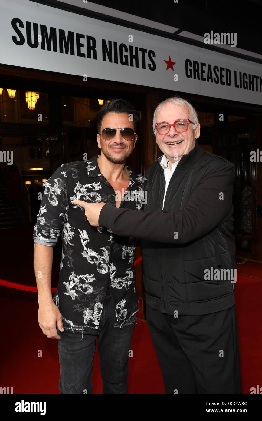 Peter Andre and Christopher Biggins attend Grease press night at ...
