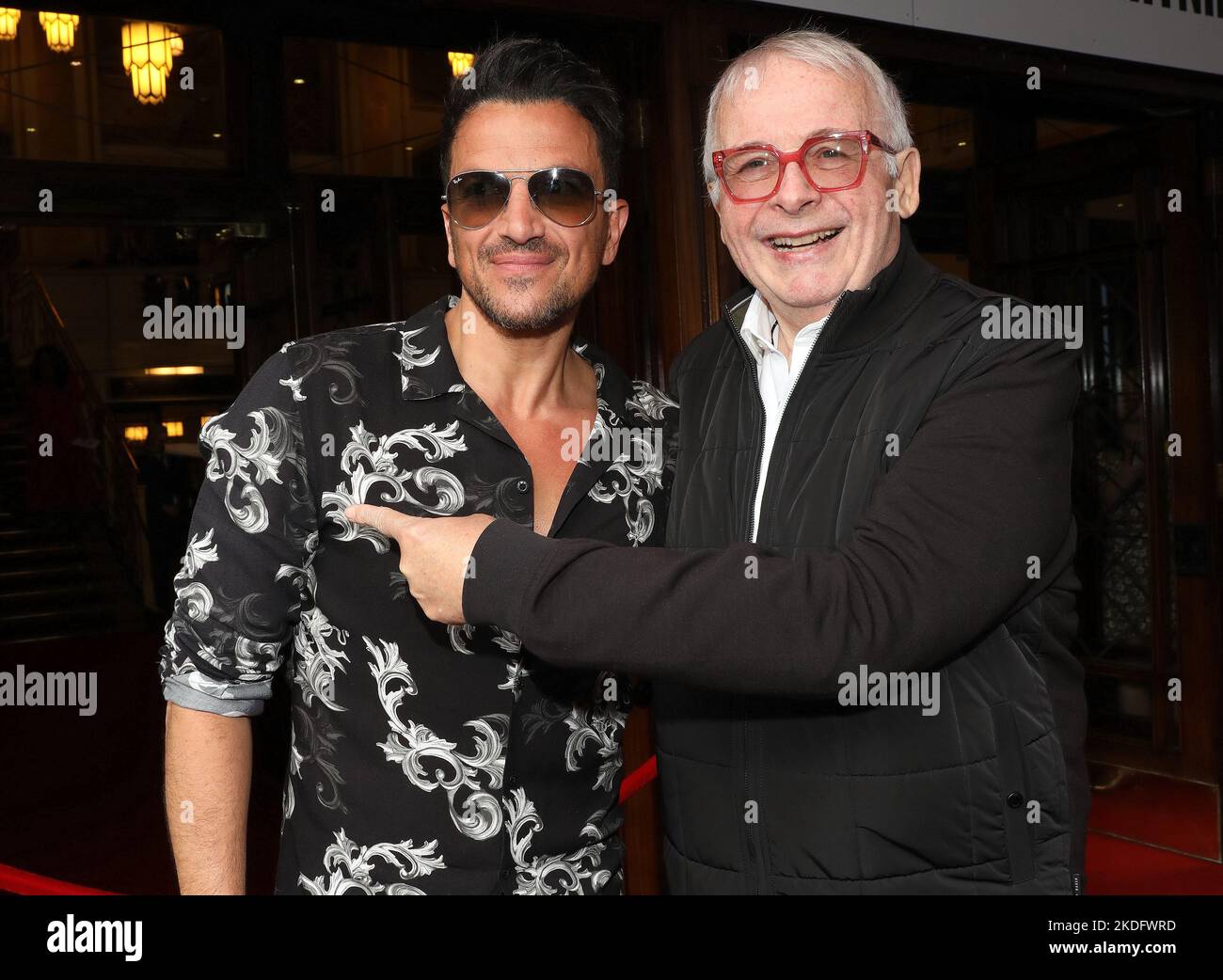 Peter Andre and Christopher Biggins attend Grease press night at ...