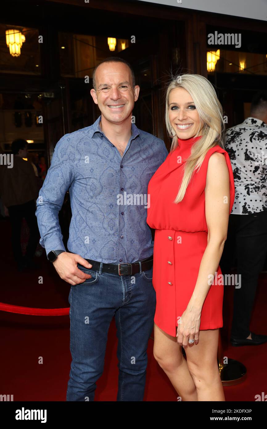 Martin Lewis and Lara Lewington attend Grease press night at Dominion ...