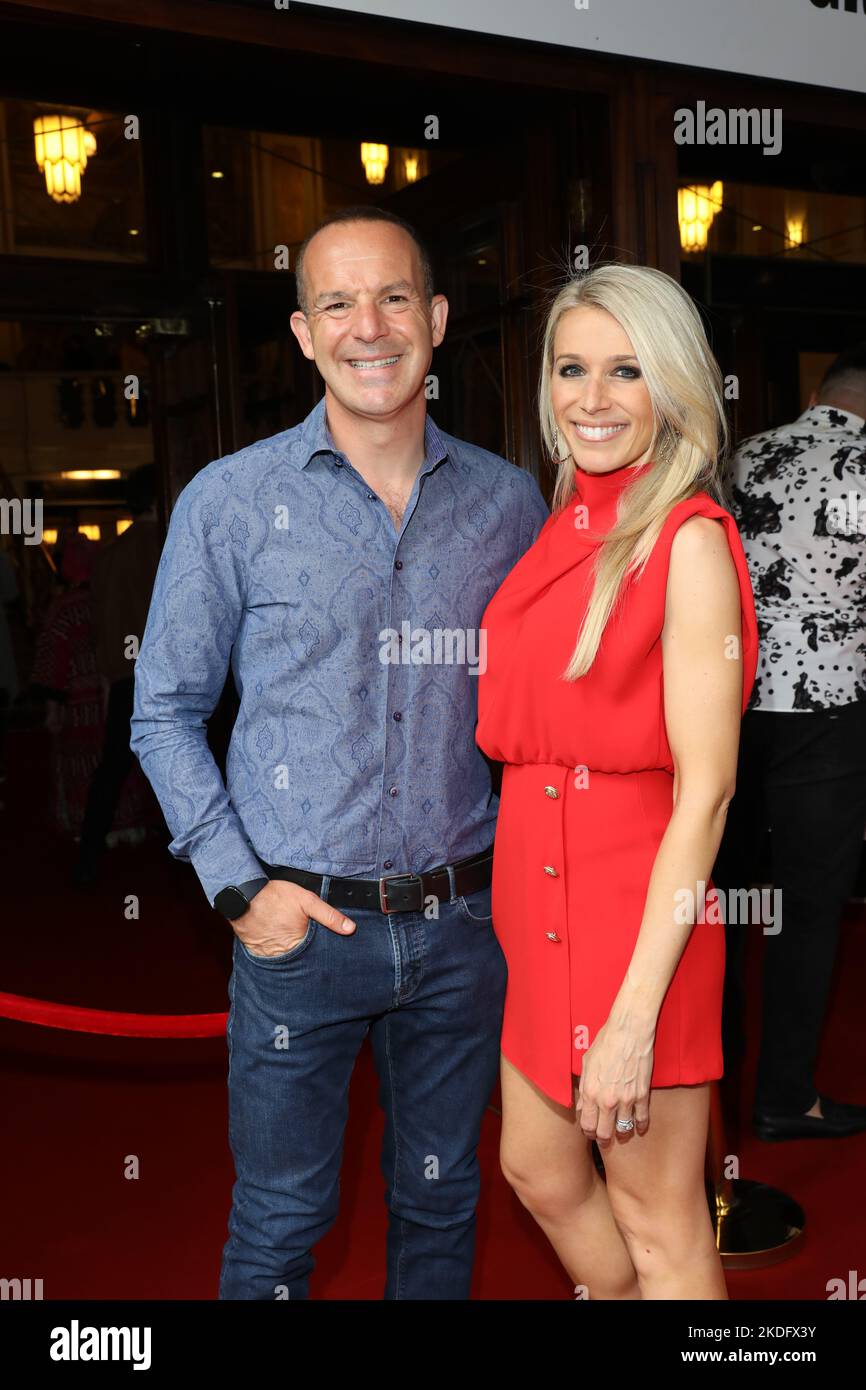 Martin Lewis and Lara Lewington attend Grease press night at Dominion ...