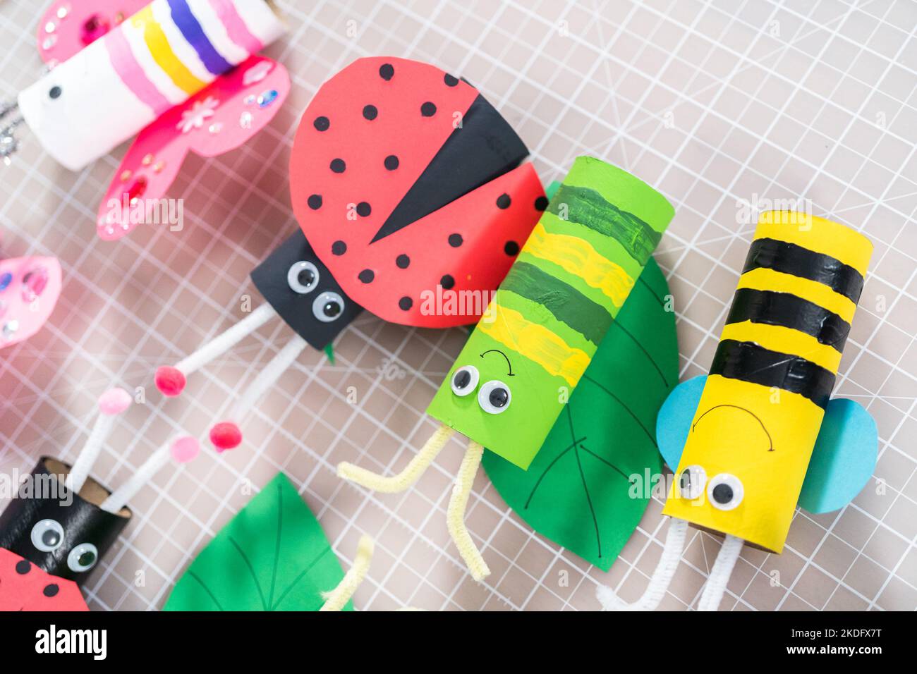 Kids paper craft Stock Photo - Alamy