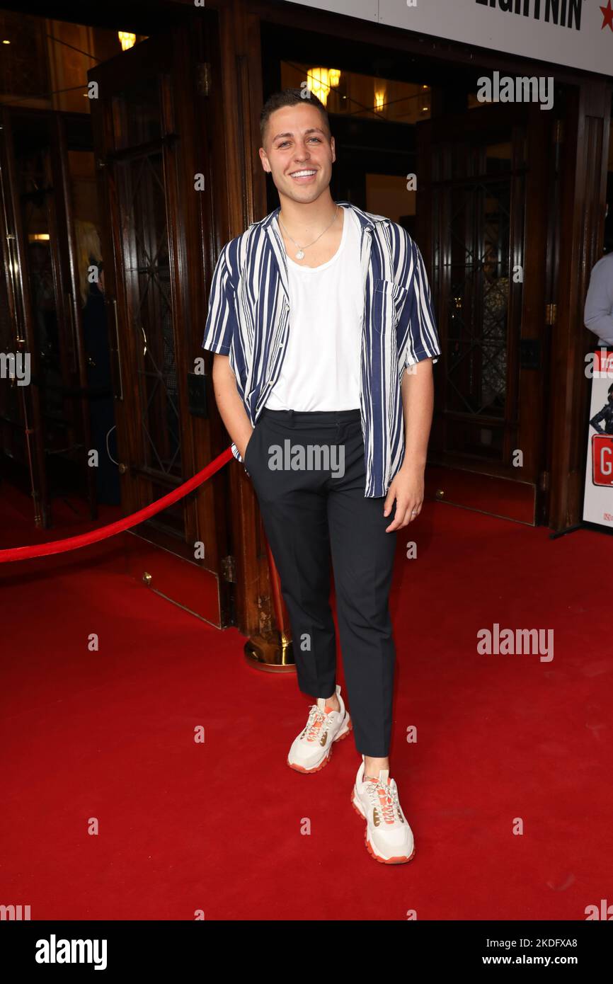 Jack Remmington attends Grease press night at Dominion Theatre in ...