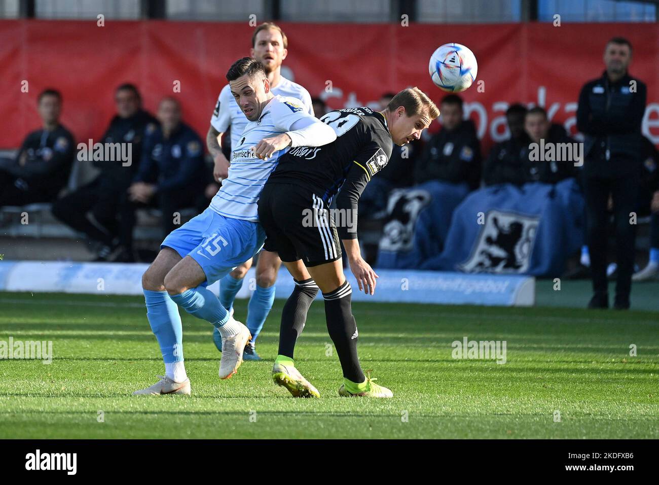 Munich GRUENWALDER STADION. 6th Nov, 2022. Marcel BAER (Munich 1860 ...