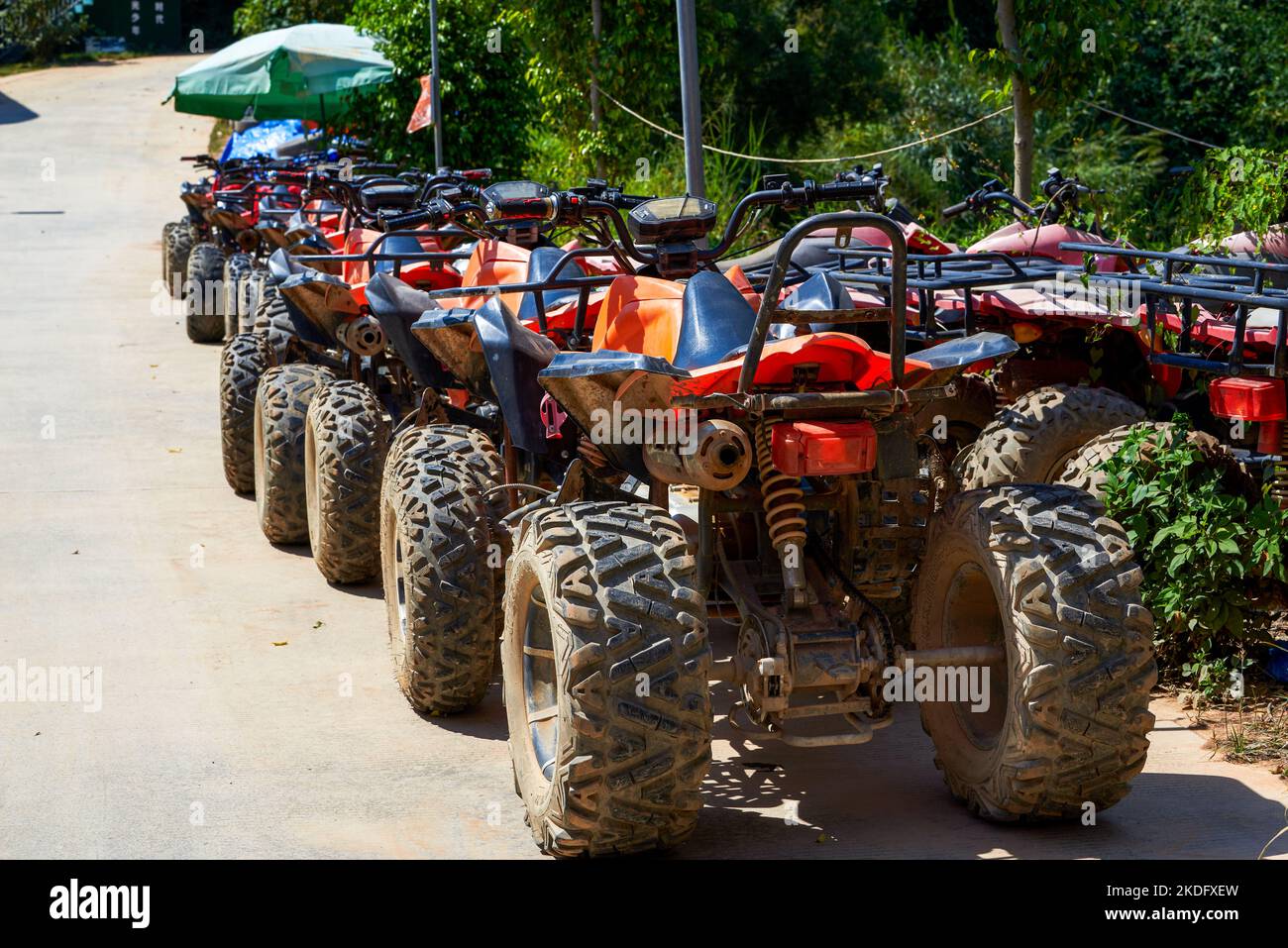 Mountain off-road karting outdoors in the park Stock Photo - Alamy