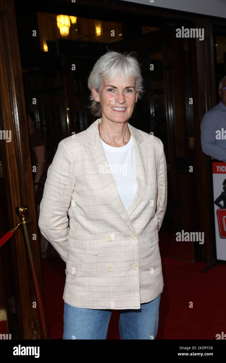 Judy Murray attends Grease press night at Dominion Theatre in London ...