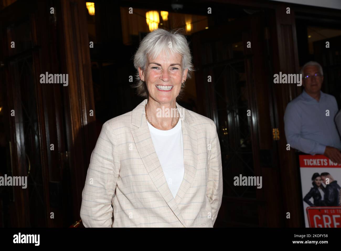 Judy Murray attends Grease press night at Dominion Theatre in London ...