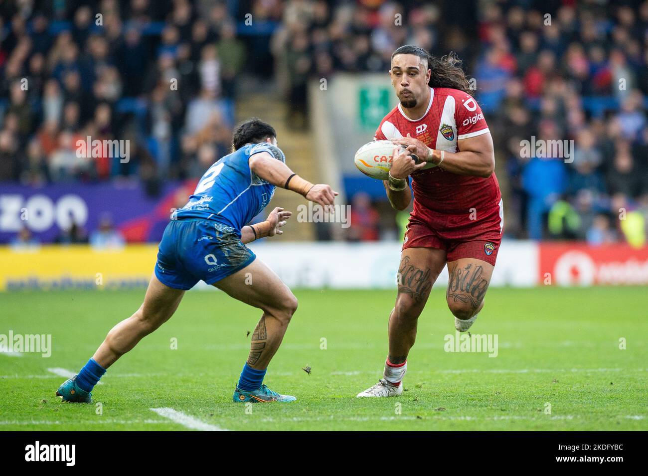 Warrington, England - 6th November 2022 - Rugby League World Cup Tonga ...