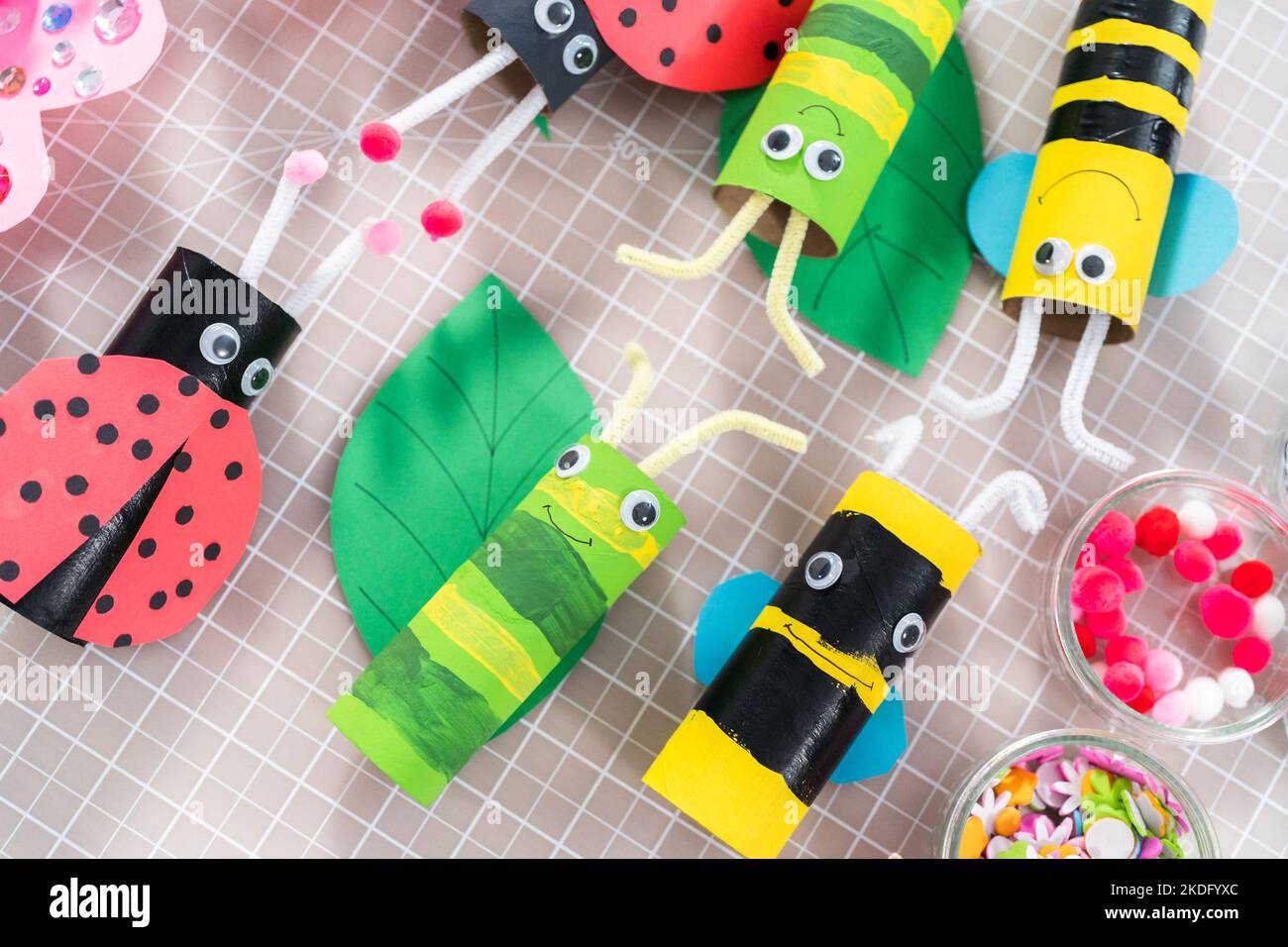 Kids paper craft Stock Photo - Alamy