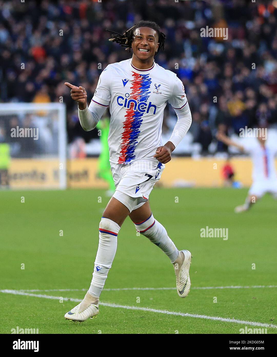 Crystal Palace's Michael Olise celebrates scoring their side's second ...