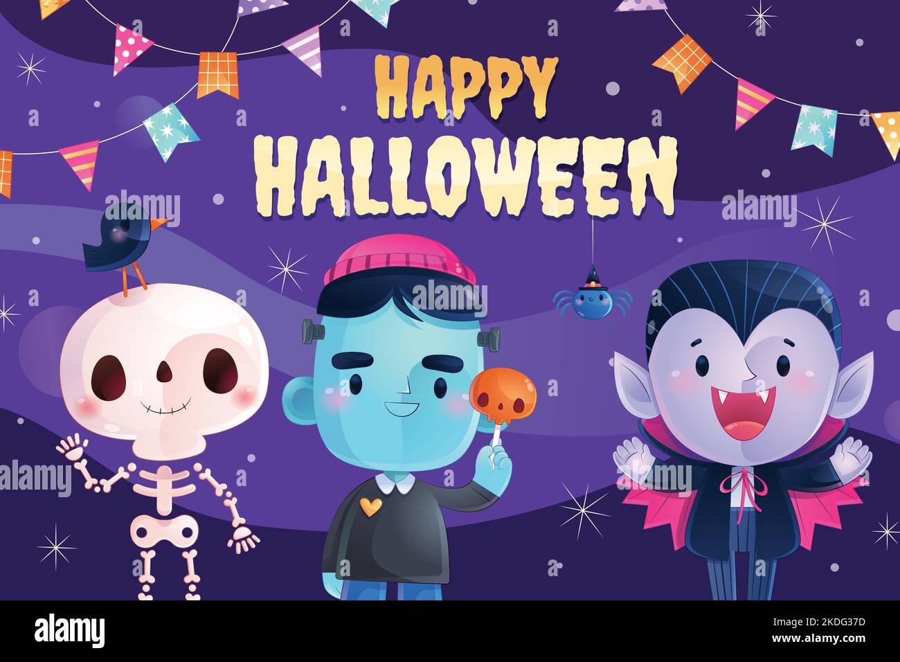 gradient halloween background vector design illustration Stock Vector ...