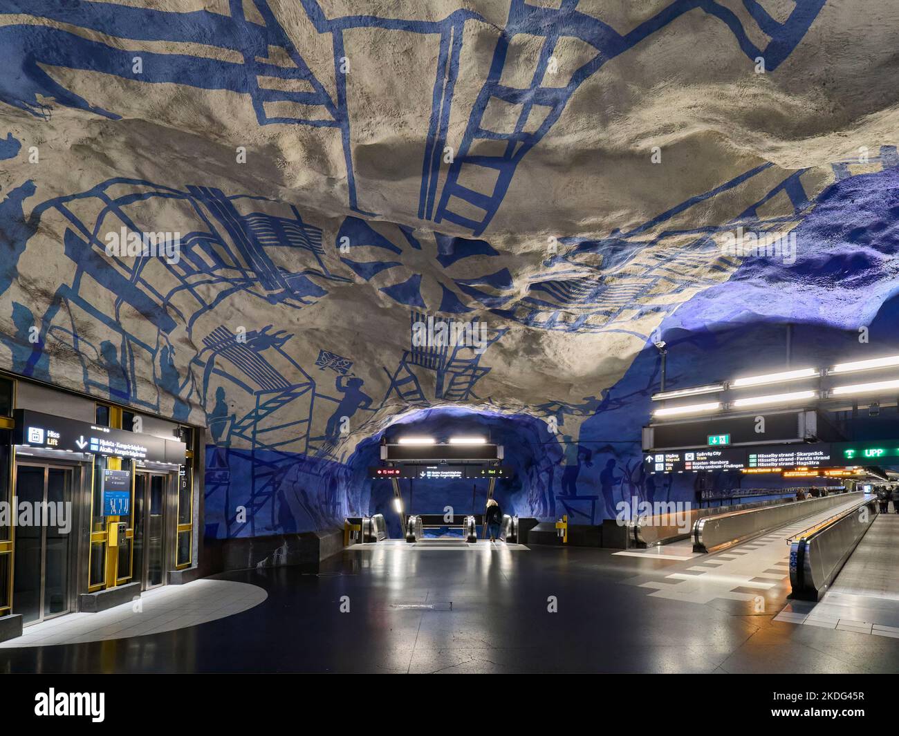 Stockholm T-Centralen Tube Metro or Subway stations artwork said to be ...