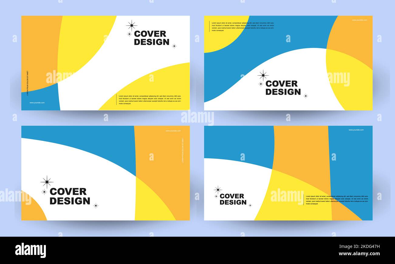 Cover design or horizontal template concept in modern minimal style for ...