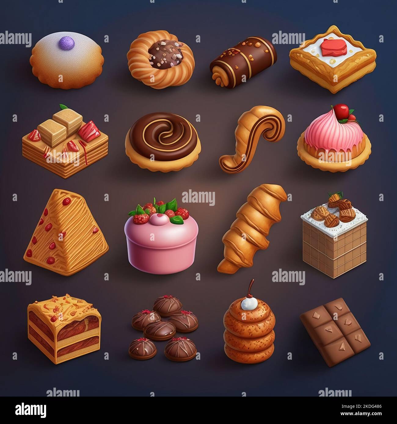 the group of pastry items Stock Photo - Alamy