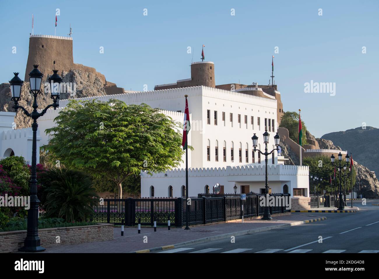 Muscat, Oman - March 05,2022 : View on the old town Muttrah which is ...