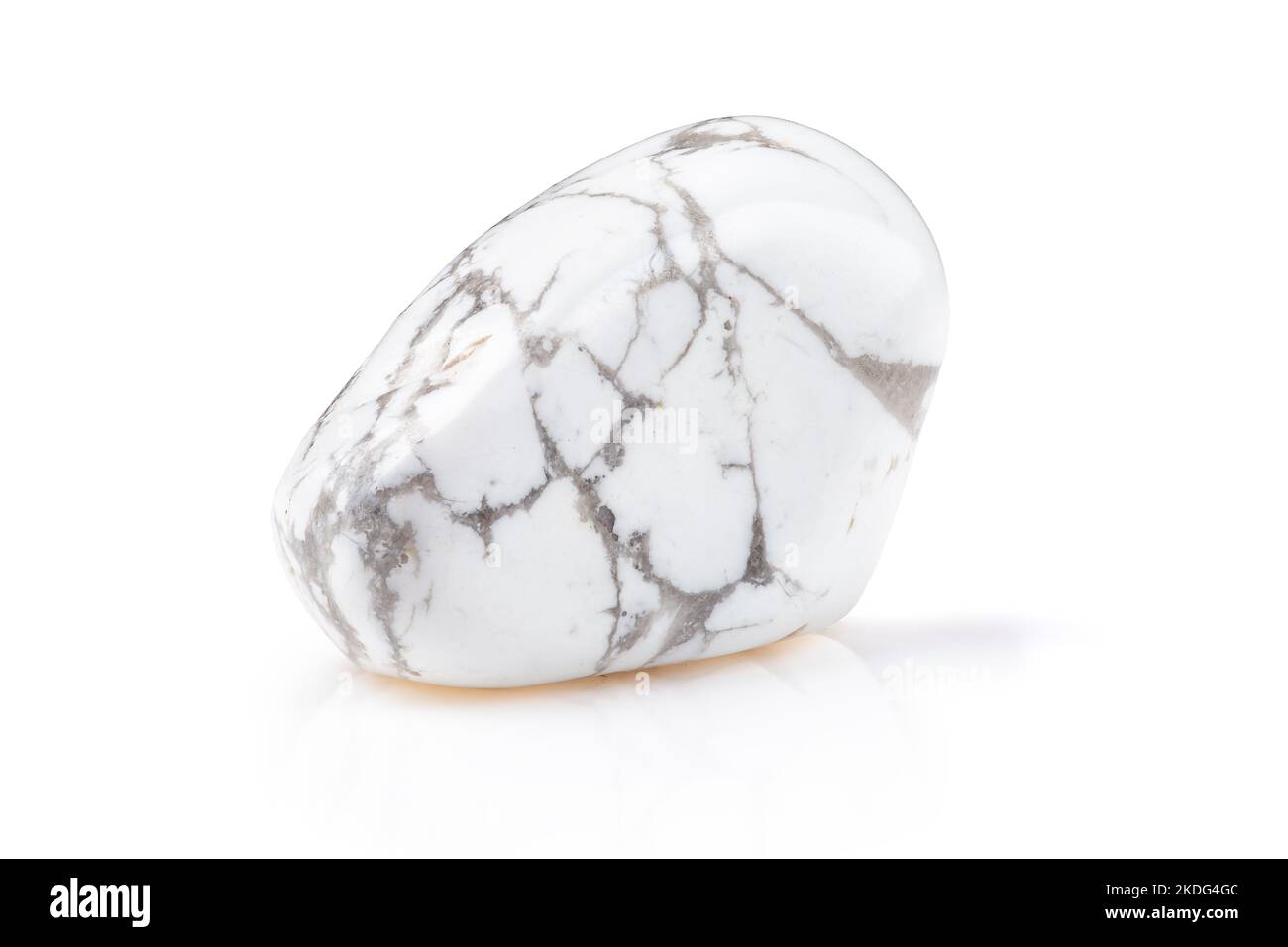 Closeup Photo of Tumbled Magnesite or Howlite Mineral Gem Stone ...