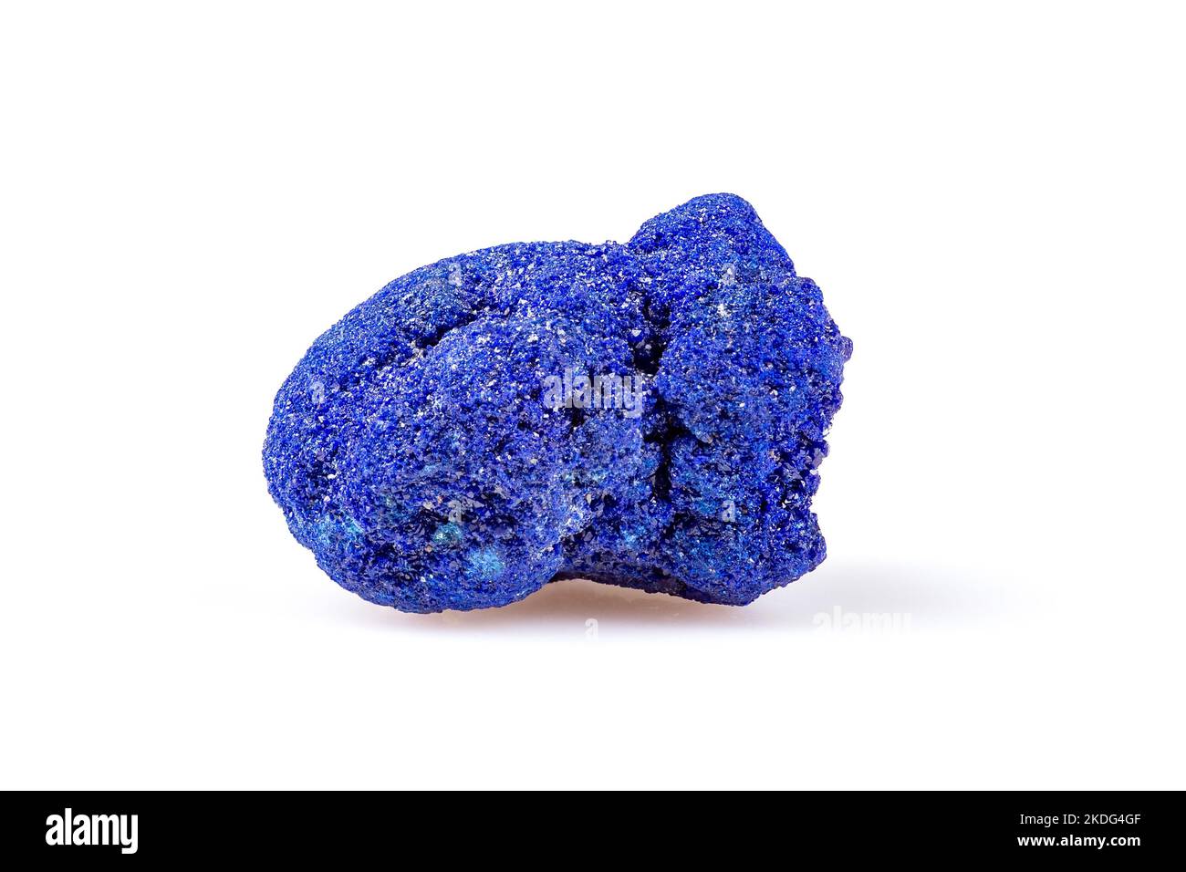 Uncut Royal Blue Azurite or Chessylite Mineral Stone Isolated on White ...