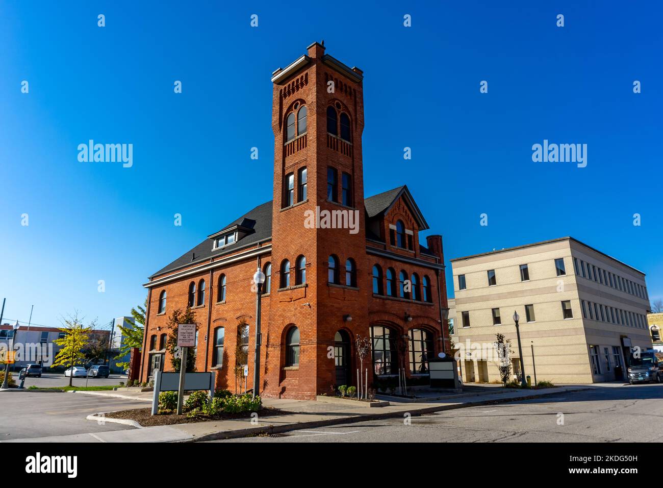 Old Fire Hall Building located in Woodstock, Ontario, Canada ...