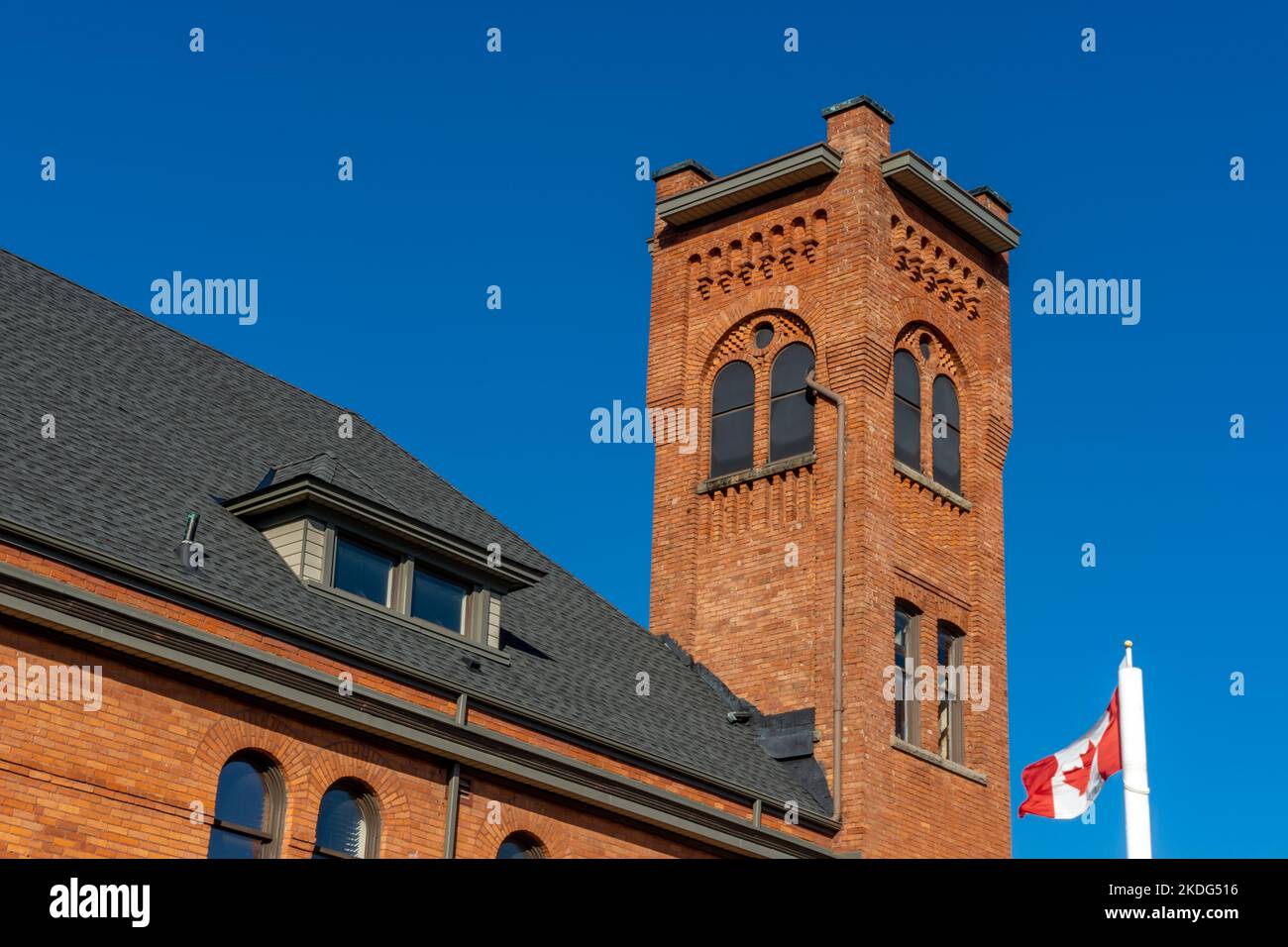Old Fire Hall Building located in Woodstock, Ontario, Canada ...