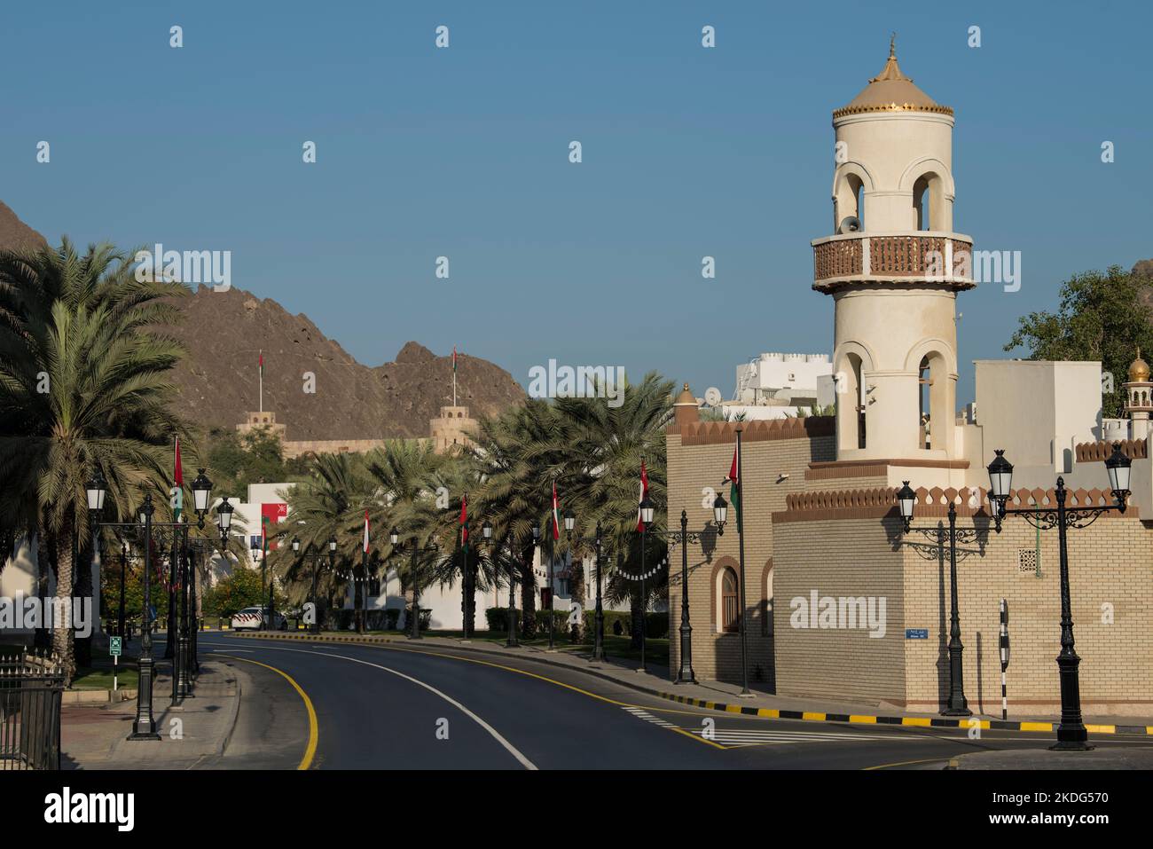Muscat, Oman - March 05,2022 : View on the old town Muttrah which is ...