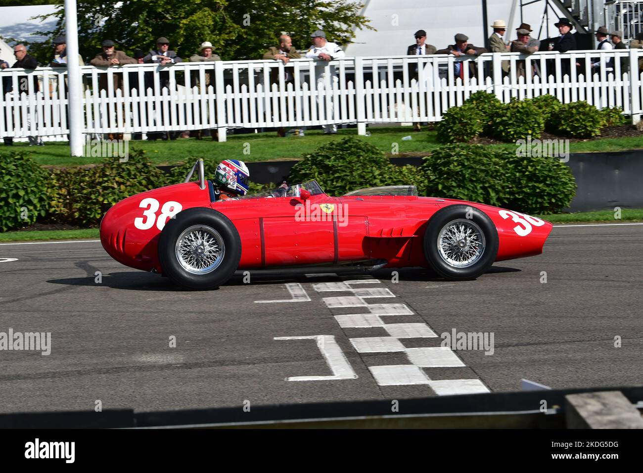 Across the finishing line, Richard Wilson, Ferrari 246 Dino, Richmond ...