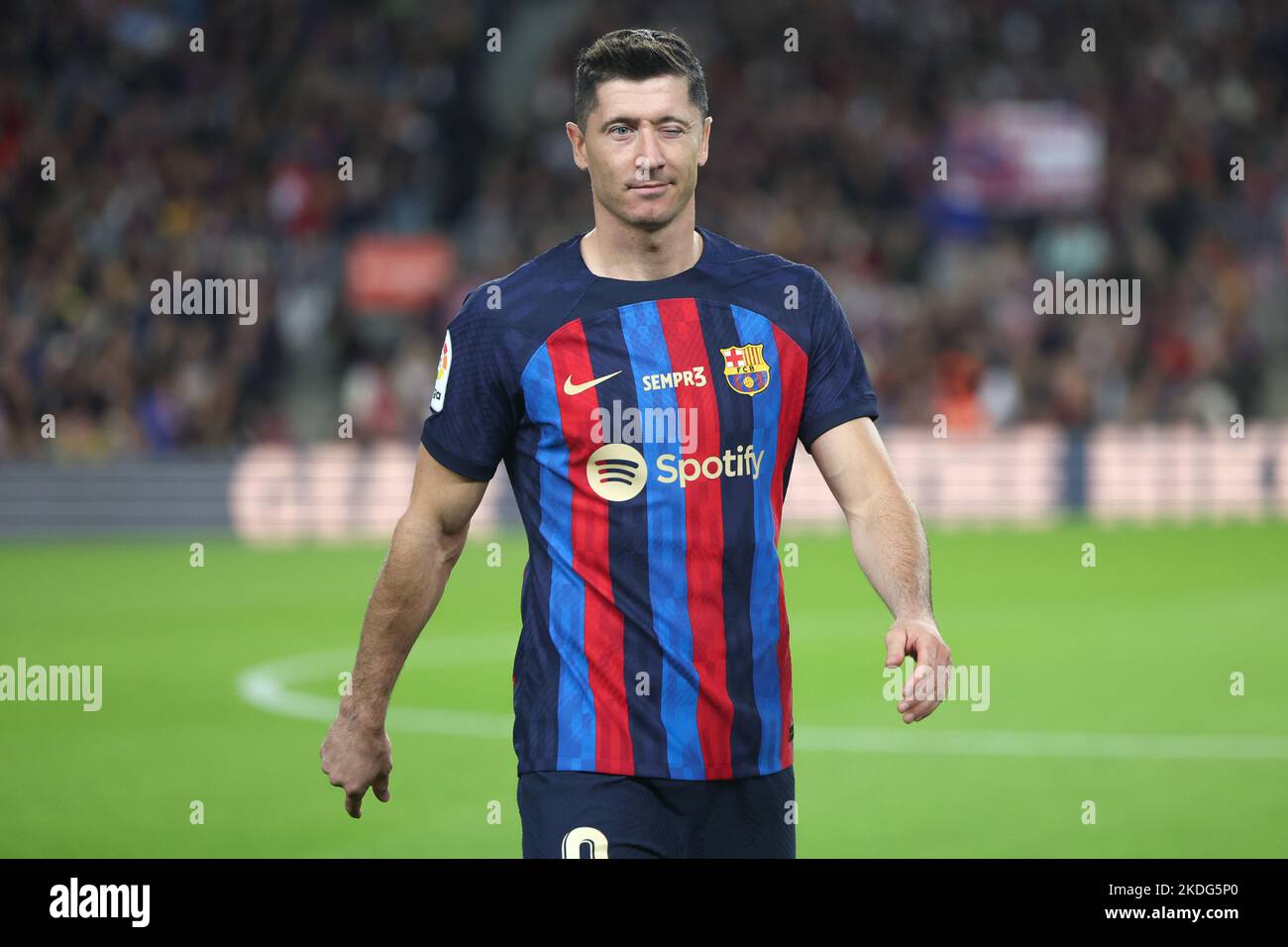 Robert Lewandowski of FC Barcelona during the Liga match between FC ...