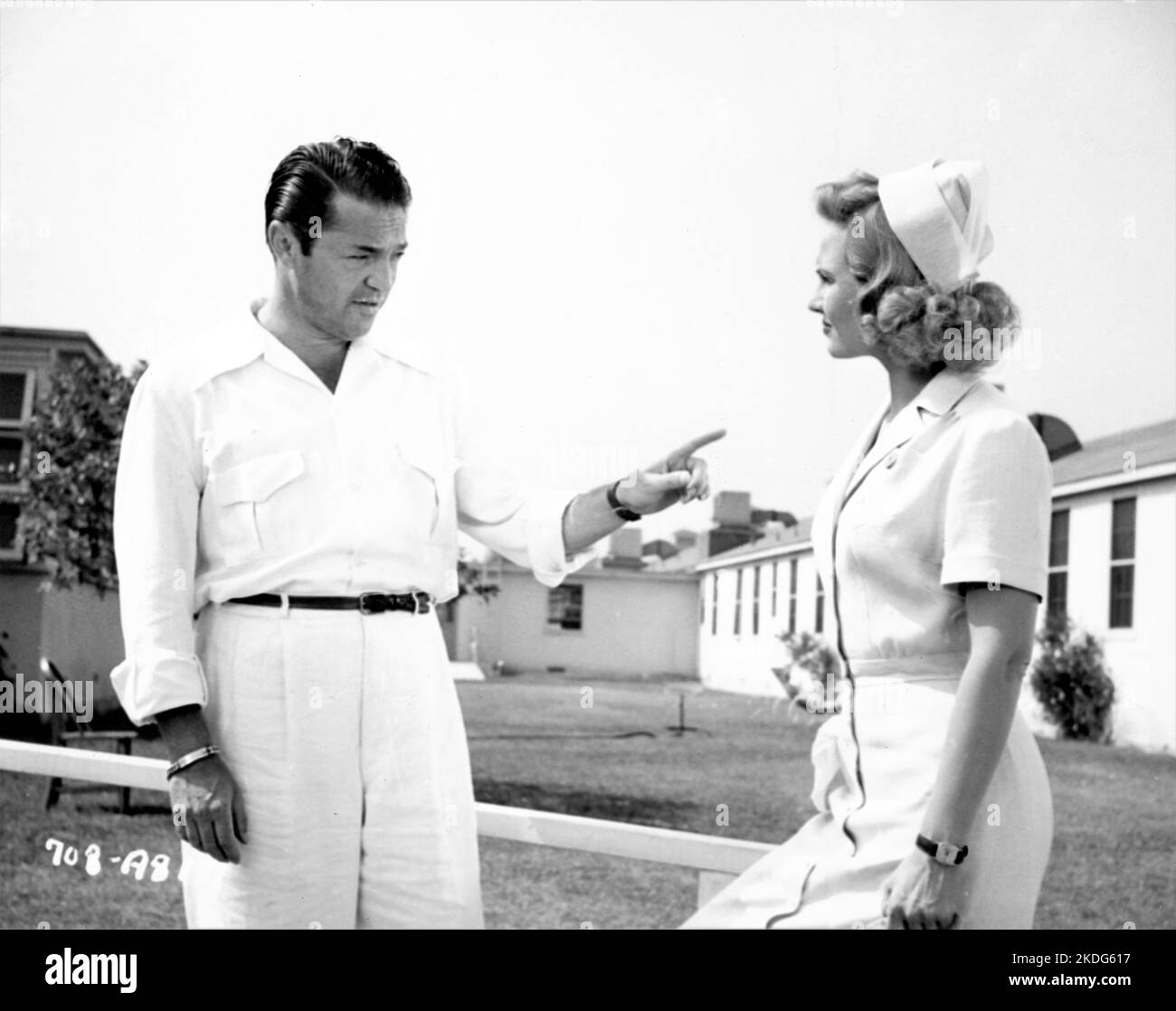 Director VINCENT SHERMAN and VIRGINIA MAYO on set location candid ...