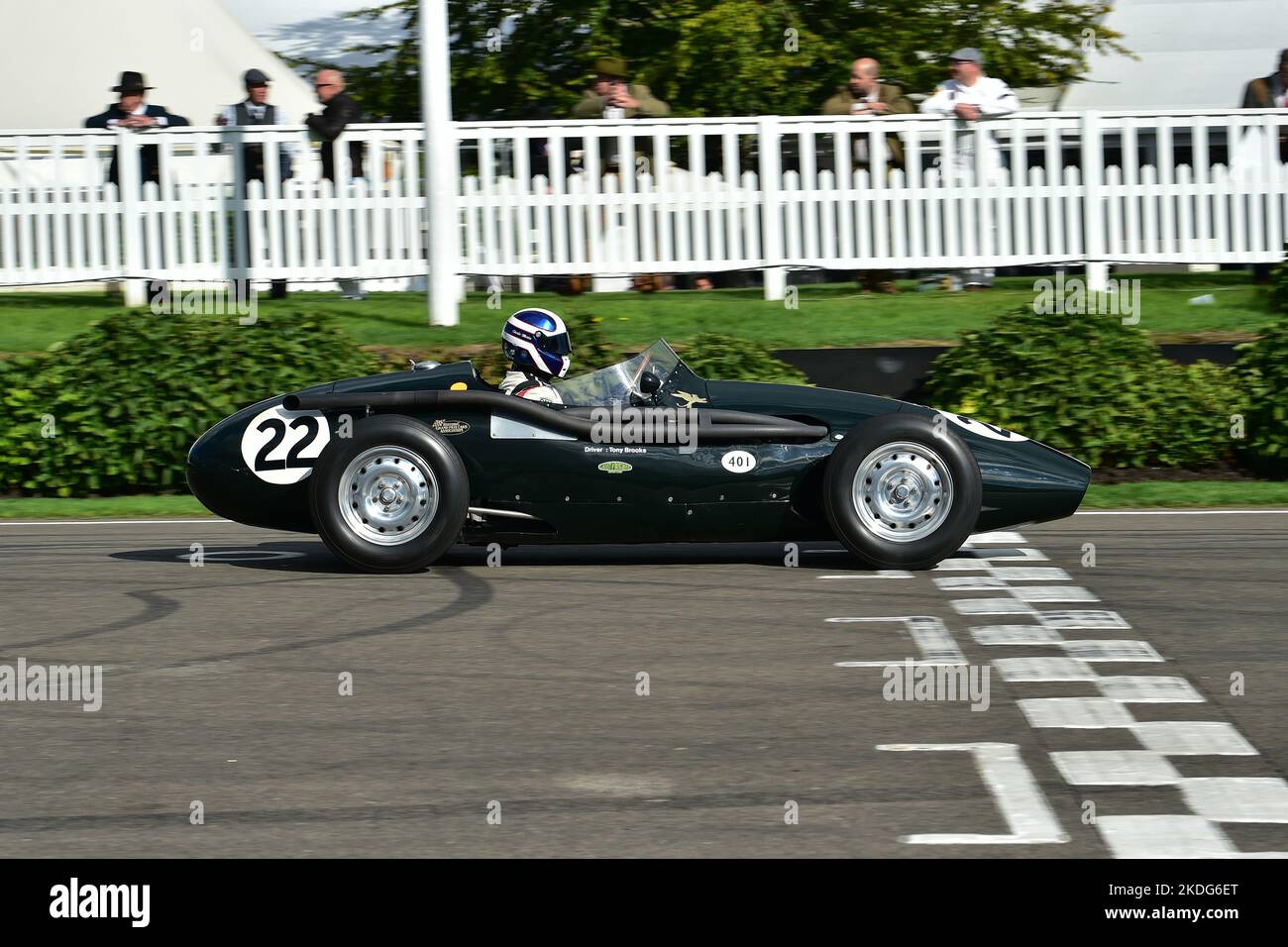 Charlie Martin, Connaught B-type, Across the finishing line, Richmond ...