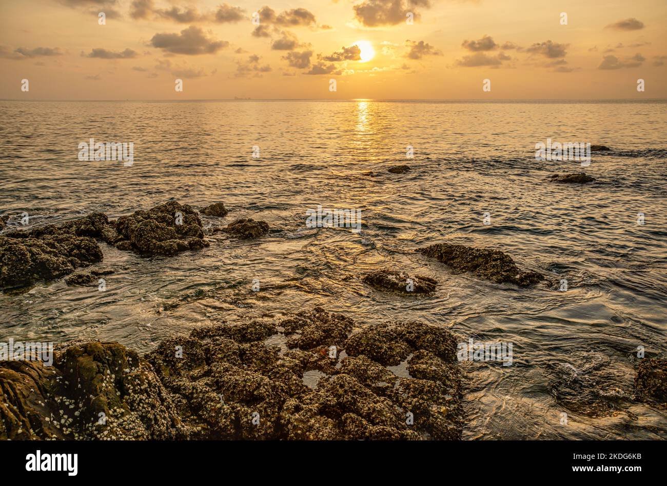 Sunset at Kantiang Bay, Koh Lanta Island, Krabi, Thailand Stock Photo ...