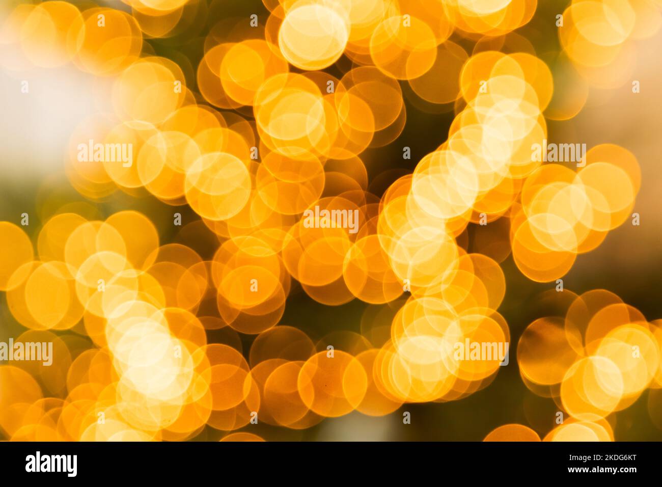 blurred, unfocused lights on christmas tree. Holiday winter holidays ...