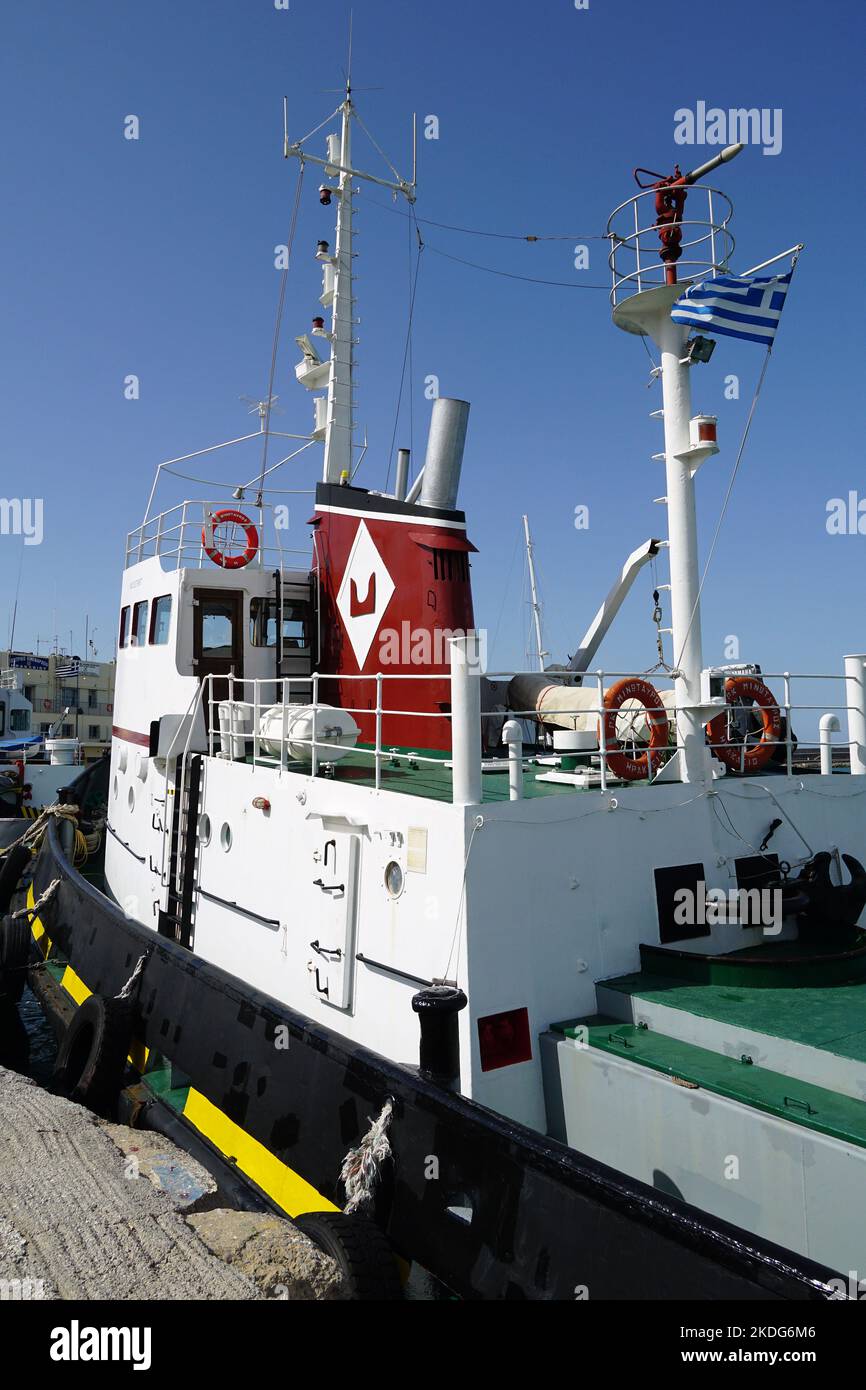 ship, Port, Heraklion or Iraklion, Crete, Greece, Europe Stock Photo ...