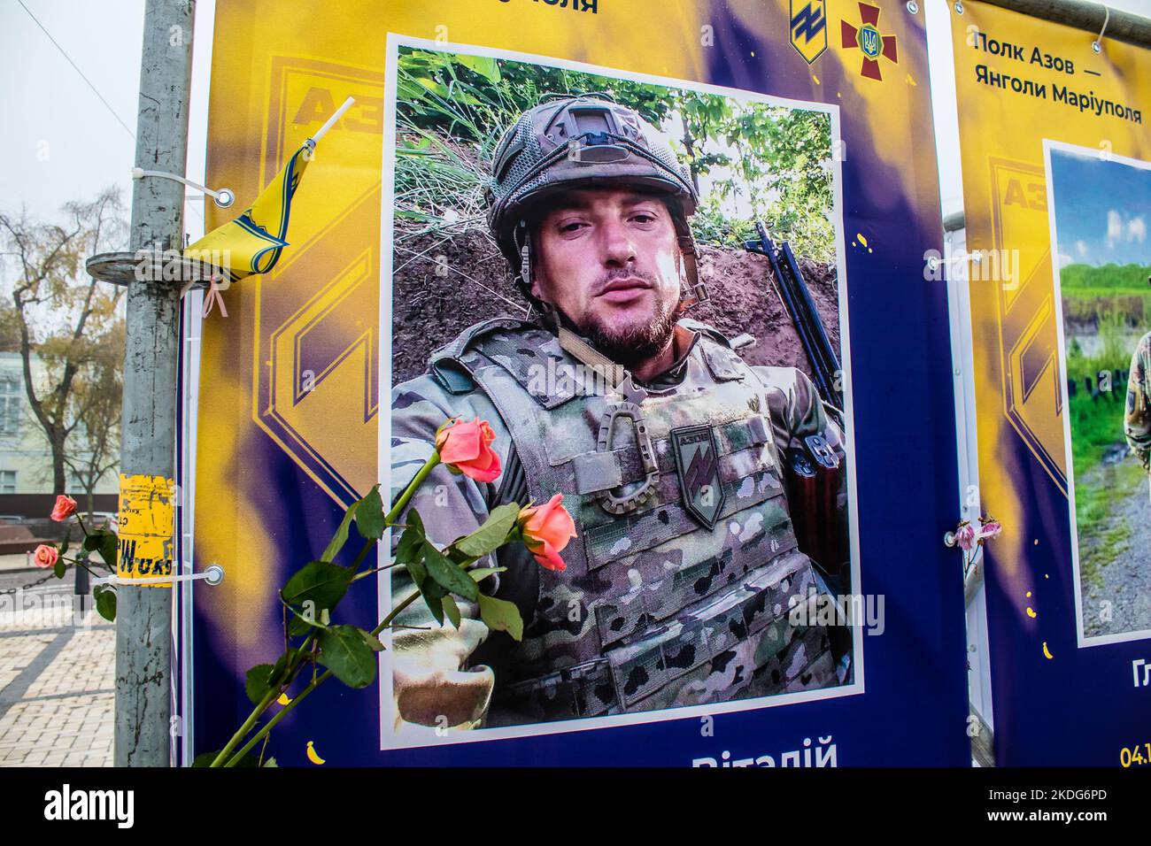 The Azov Regiment, Angels of Mariupol street exhibition in Kyiv ...